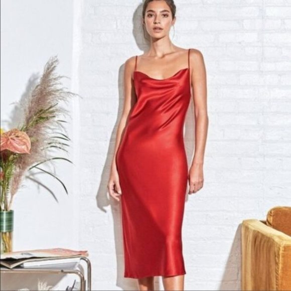 bebe | Dresses | Nwt Bebe Red Satin Slip Dress 2x | Poshmark